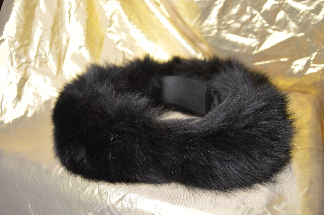 Black Faux Fur Hat Band Church Hat - Etsy