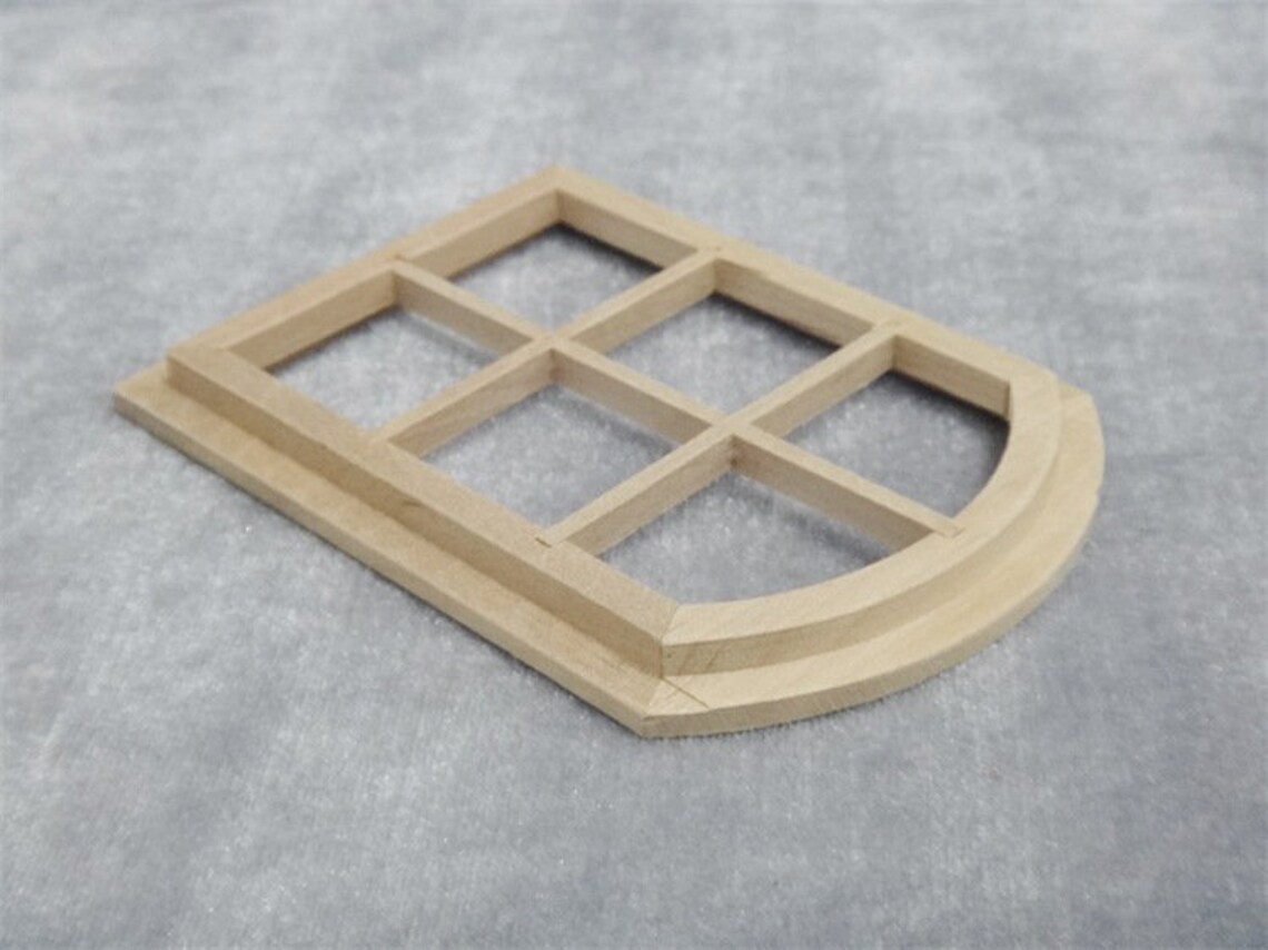 Miniature Wooden Window Mini Unfinished Semicircular Window - Etsy