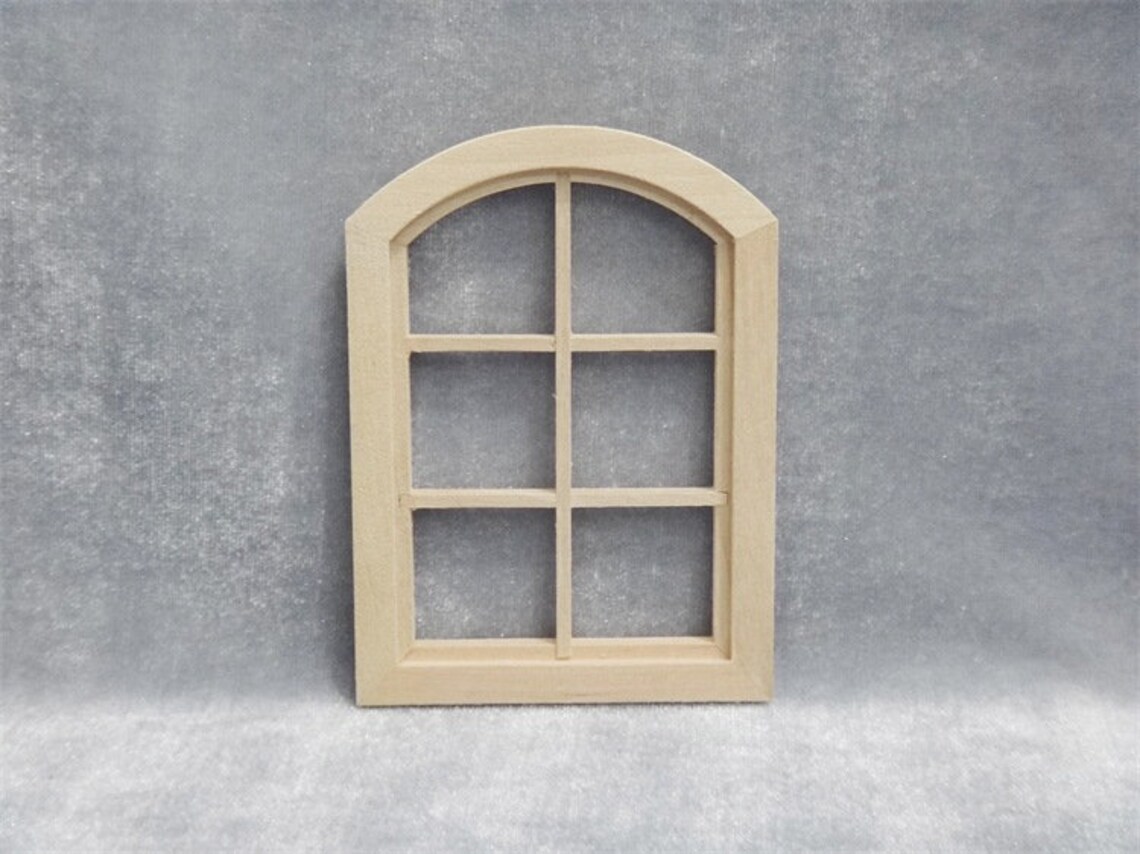 Miniature Wooden Window Mini Unfinished Semicircular Window - Etsy
