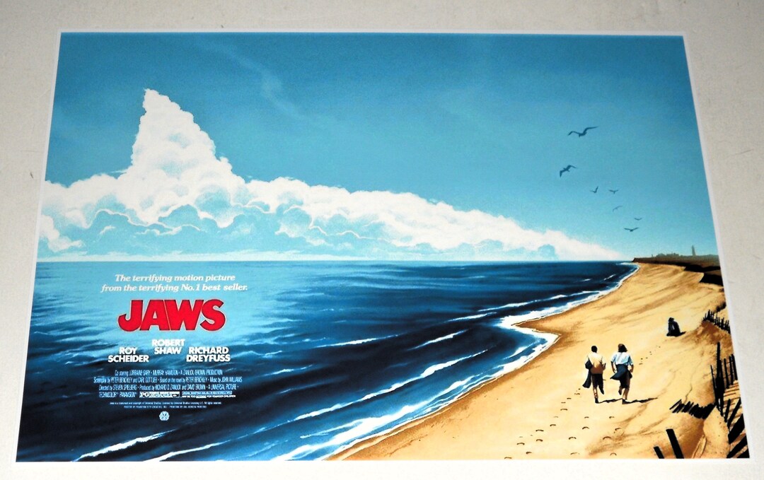 JAWS Film Steven Spielberg 1975 Alternate Poster shark Beach 19x13 - Etsy