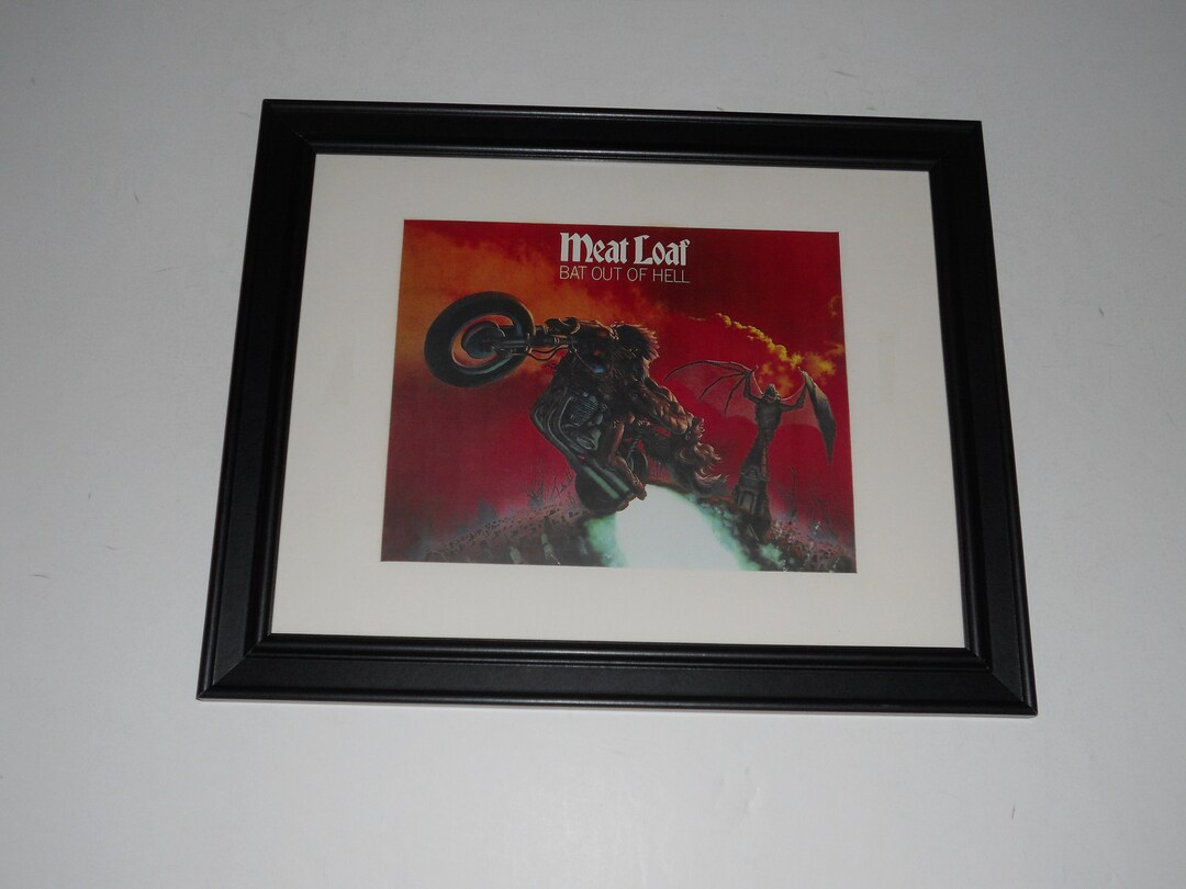 Large Framed Meat Loaf Ad 1977 Color Bat Out of Hell Tour 24x20 ...