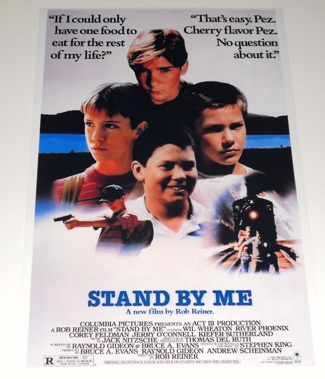 Stand by Me Corey Feldman River Phoenix Theatrical Poster 19x13 Rob ...