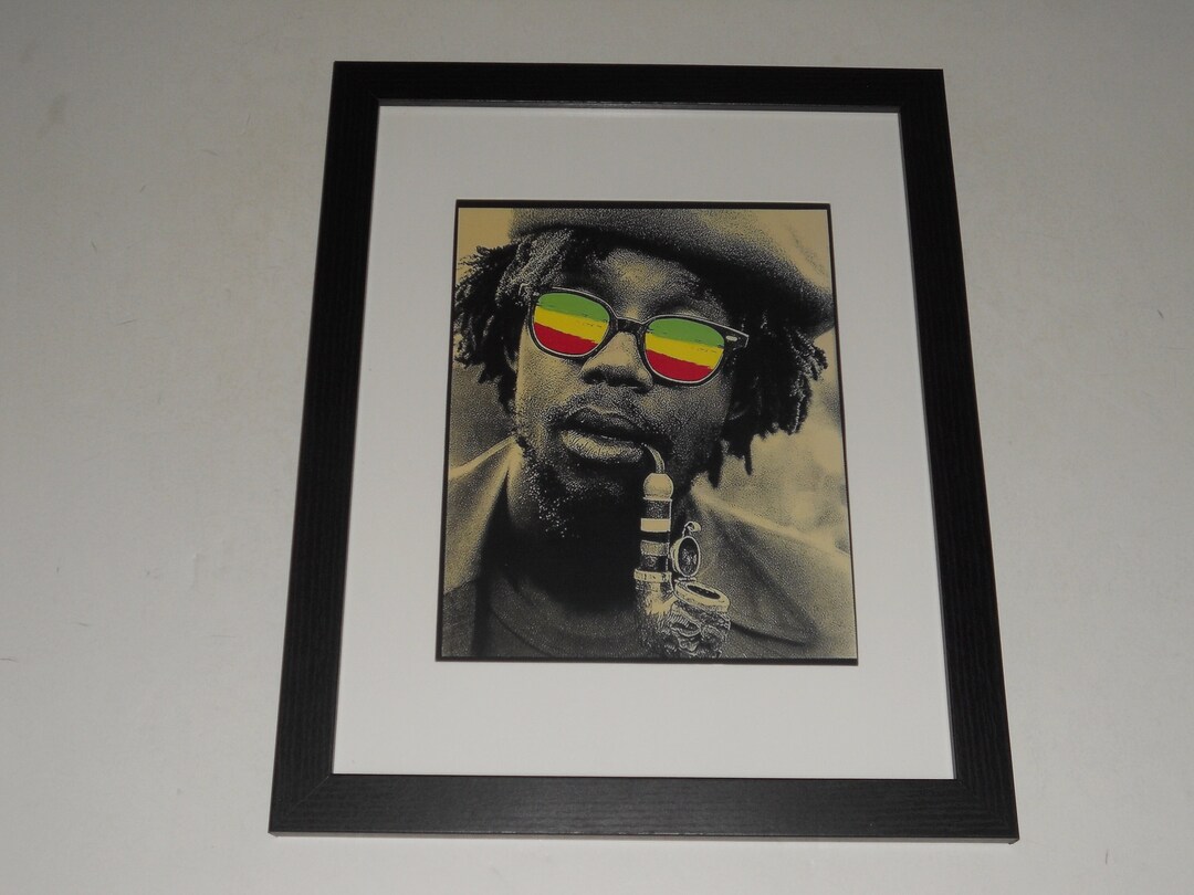 Large Framed Peter Tosh With Pipe 1979 Legalize It Jamaica Reggae ...