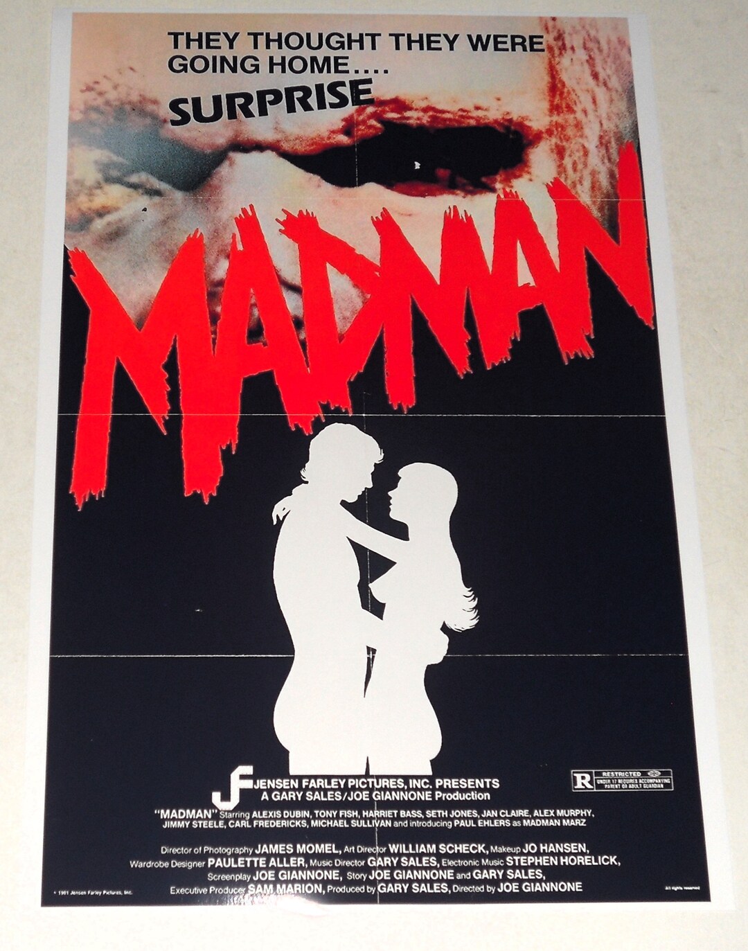 Madman 1981 Cult Horror Film USA Poster 19x13 Joe Giannone Gaylen Ross ...