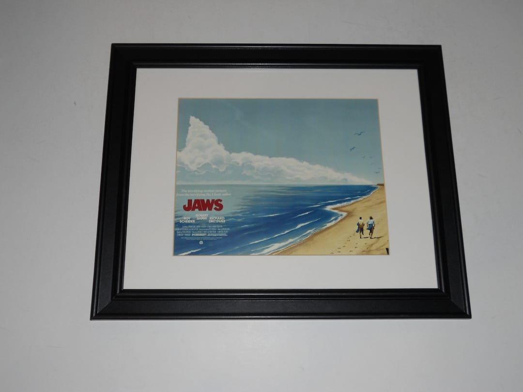 Framed Jaws 1975 Alternate shark Beach Poster - Etsy