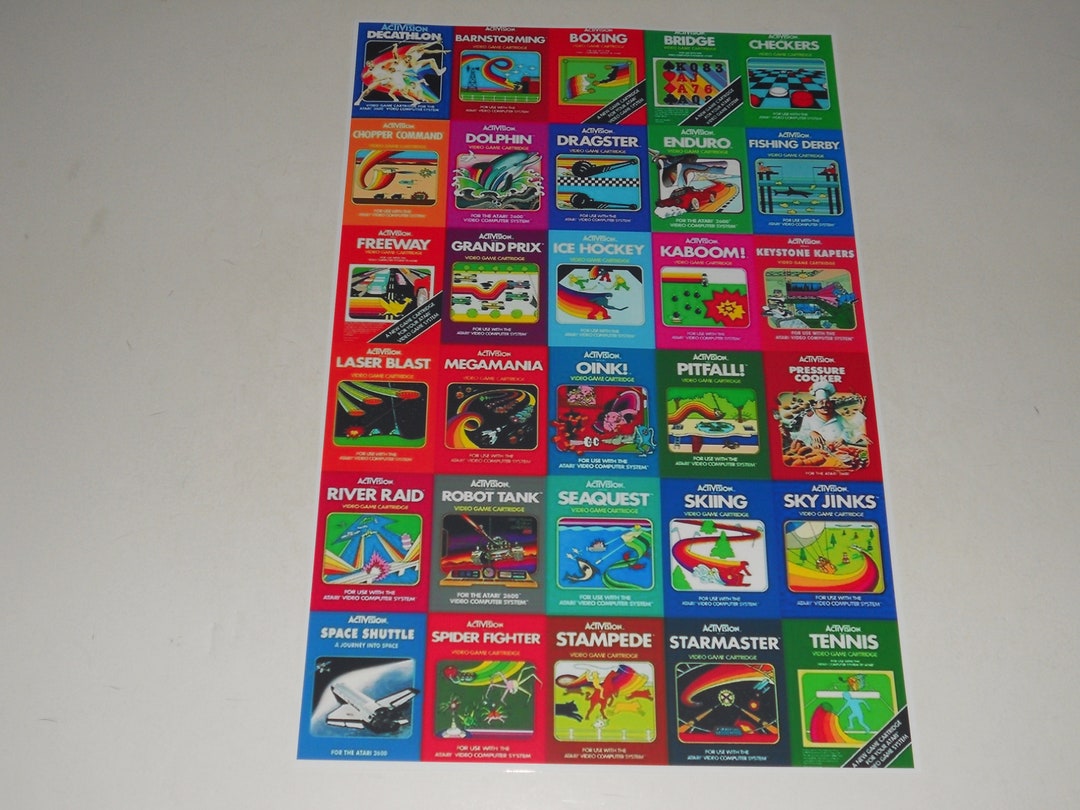 Atari 2600 Activision Games Poster 1984 19 by 13 Details on All 8 Bit ...