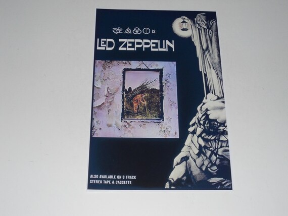 Led Zeppelin IV runes Ad Poster From 1971 Robert Plant | Etsy