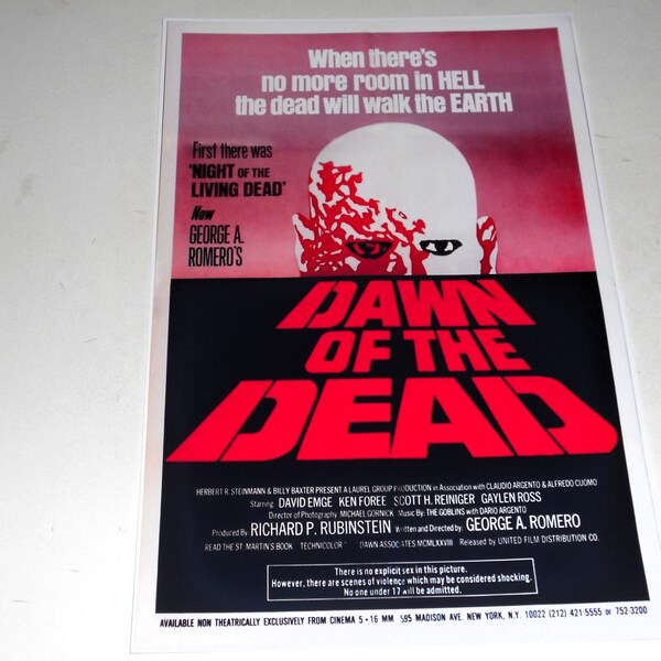 Dawn of the Dead Poster - Etsy