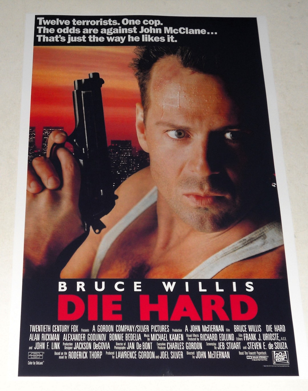 Die Hard Theatrical 1988 Poster Bruce Willis 19x13 the Best Christmas ...