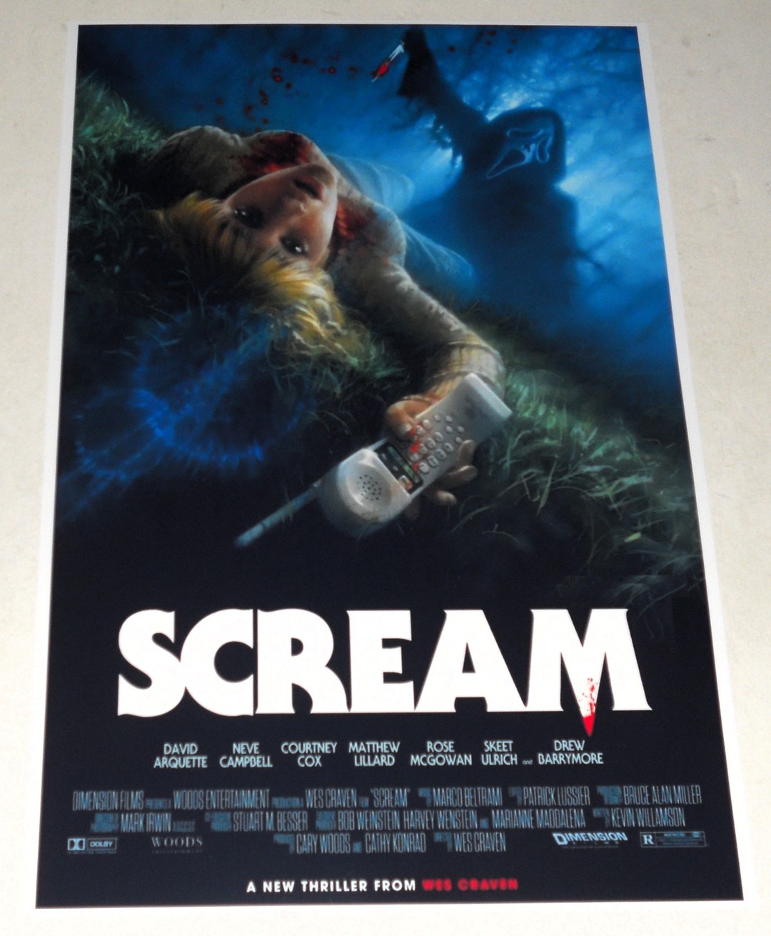 Scream Alternate wes Craven 1996 Horror Film Poster 19x13 Drew ...