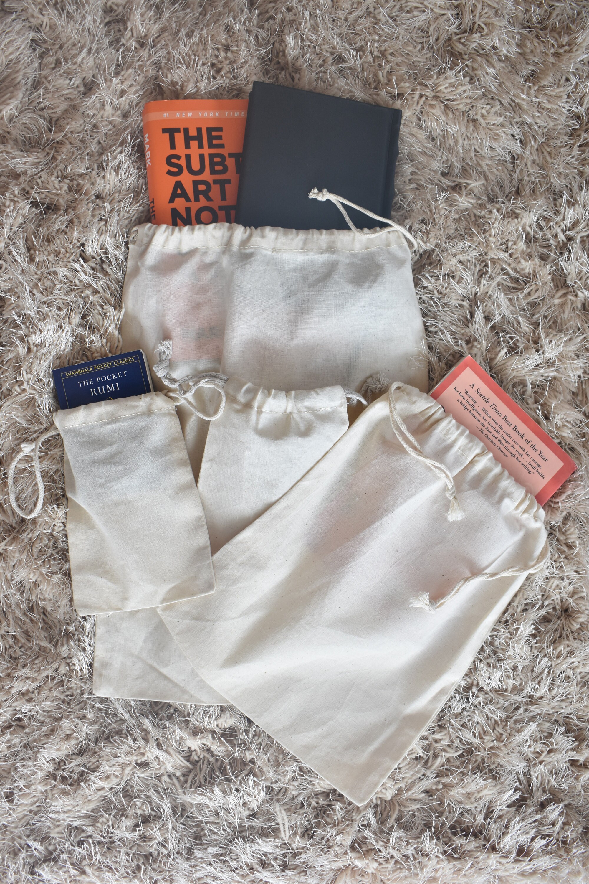 Cotton Double Drawstring Bags. 100% Organic Cotton Reusable | Etsy