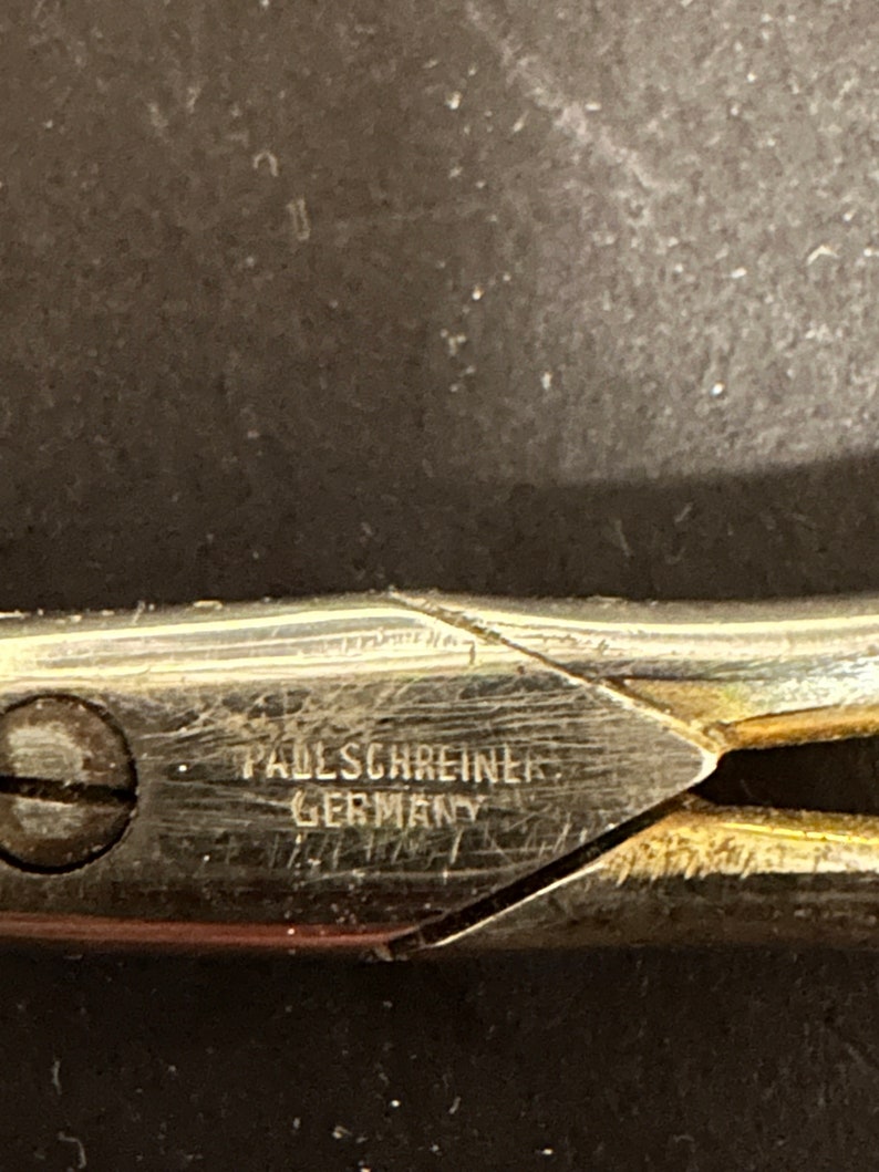 ANTIQUE Cased Set of Three Paul Schreiner Steel Sewing GERMANY SCISSORS ...