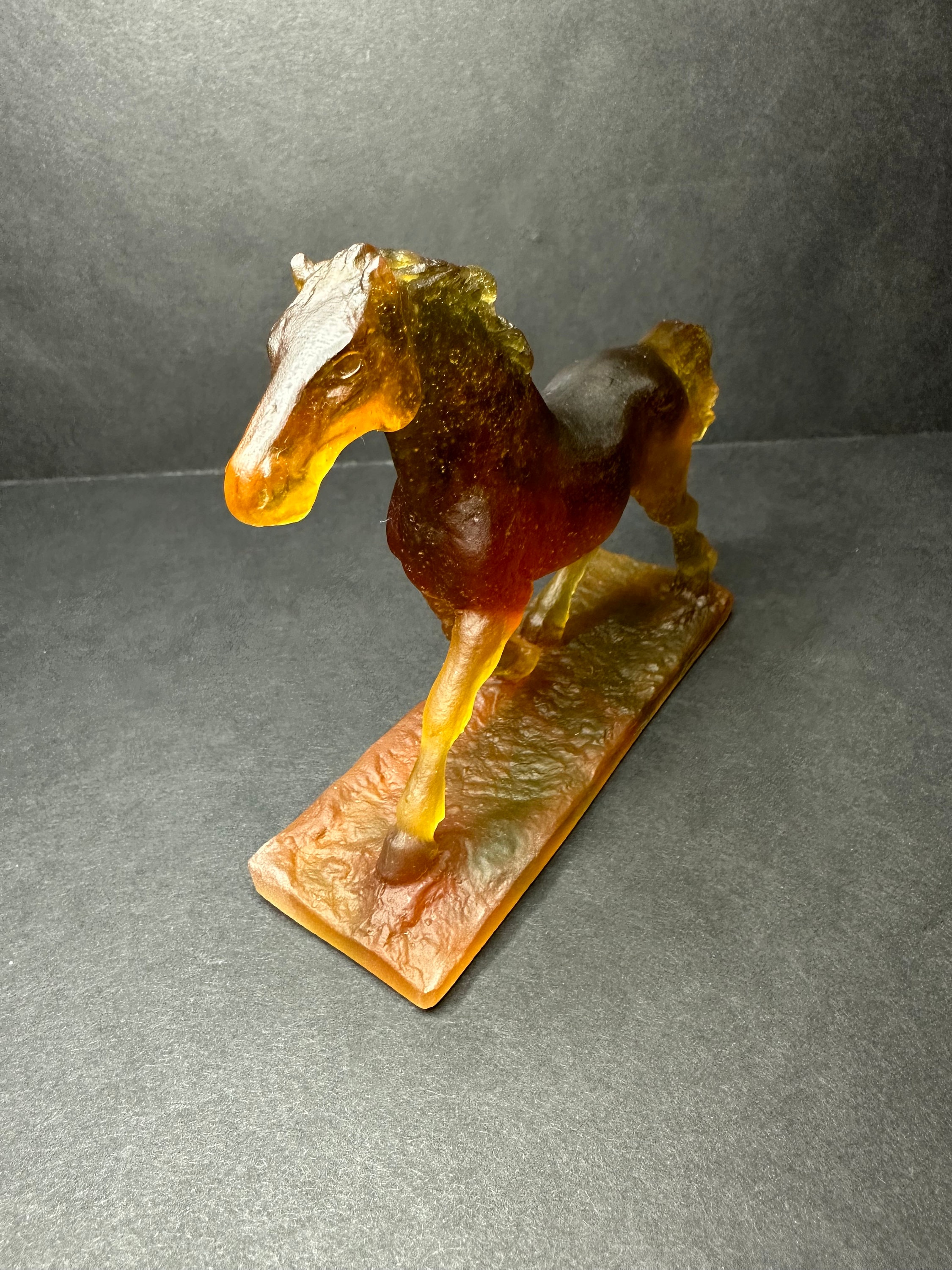 DAUM Pate De Verre TROTTER HORSE Jean Francois Leroy Signed New - Etsy