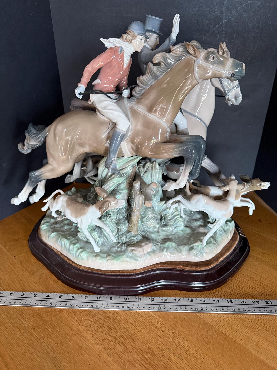 LLADRO Rare 1308 HUNTING SCULPTURE on Wooden Base Introduction 1974 - Etsy