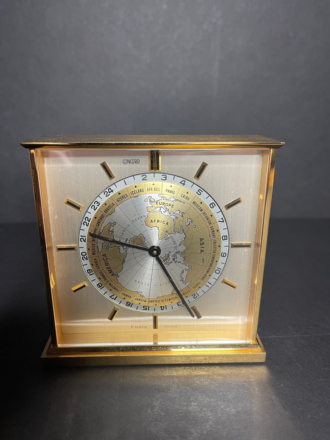 A. Stowell CO. Very Rare Swiss Vintage CONCORD 8 Day Wind up CLOCK - Etsy