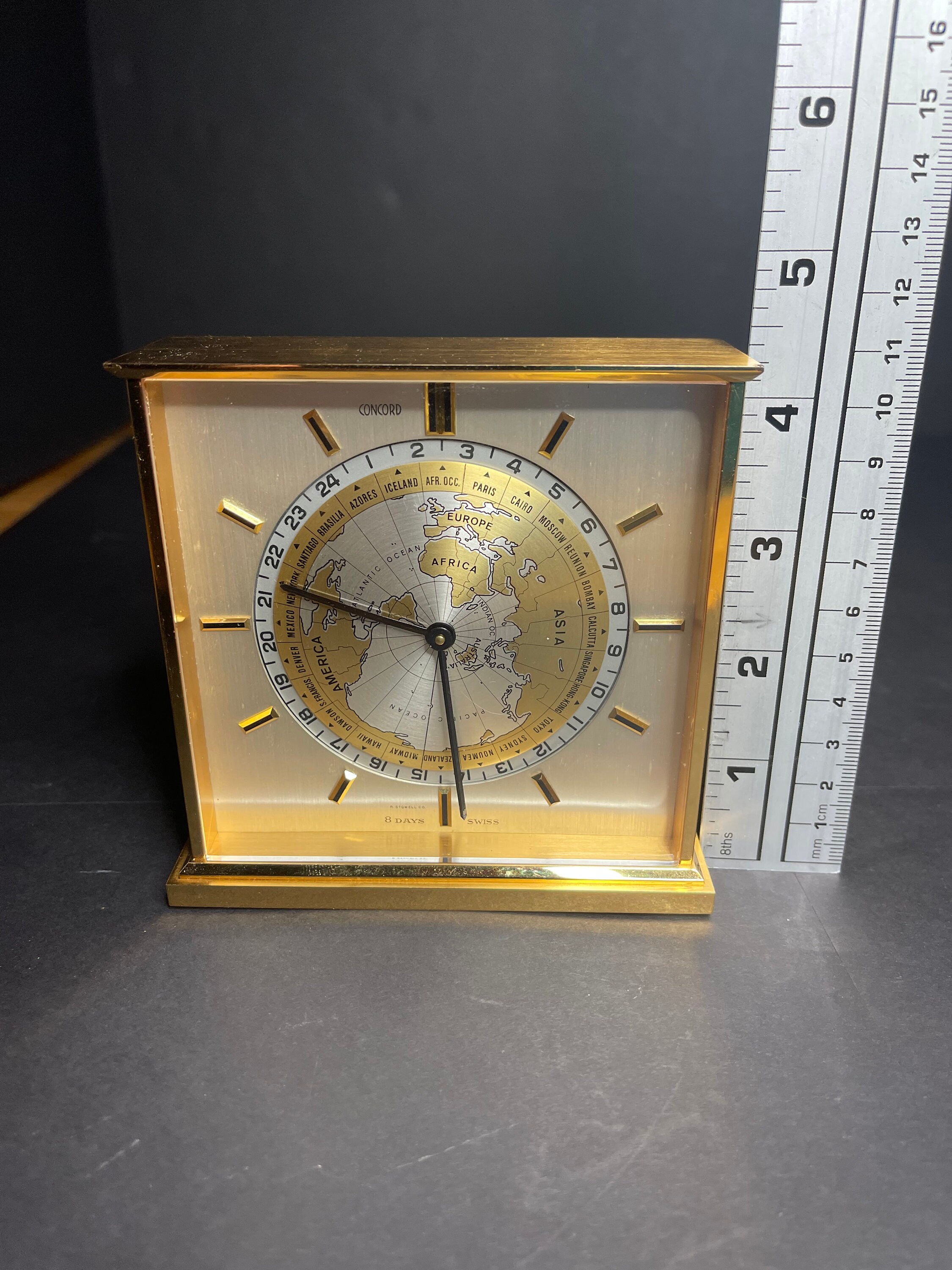A. Stowell CO. Very Rare Swiss Vintage CONCORD 8 Day Wind up CLOCK - Etsy
