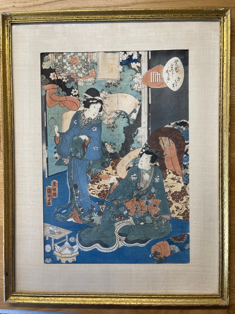 UTAGAWA KUNISADA (toyokuni III) Four Japanese Woodblock Prints Circa ...