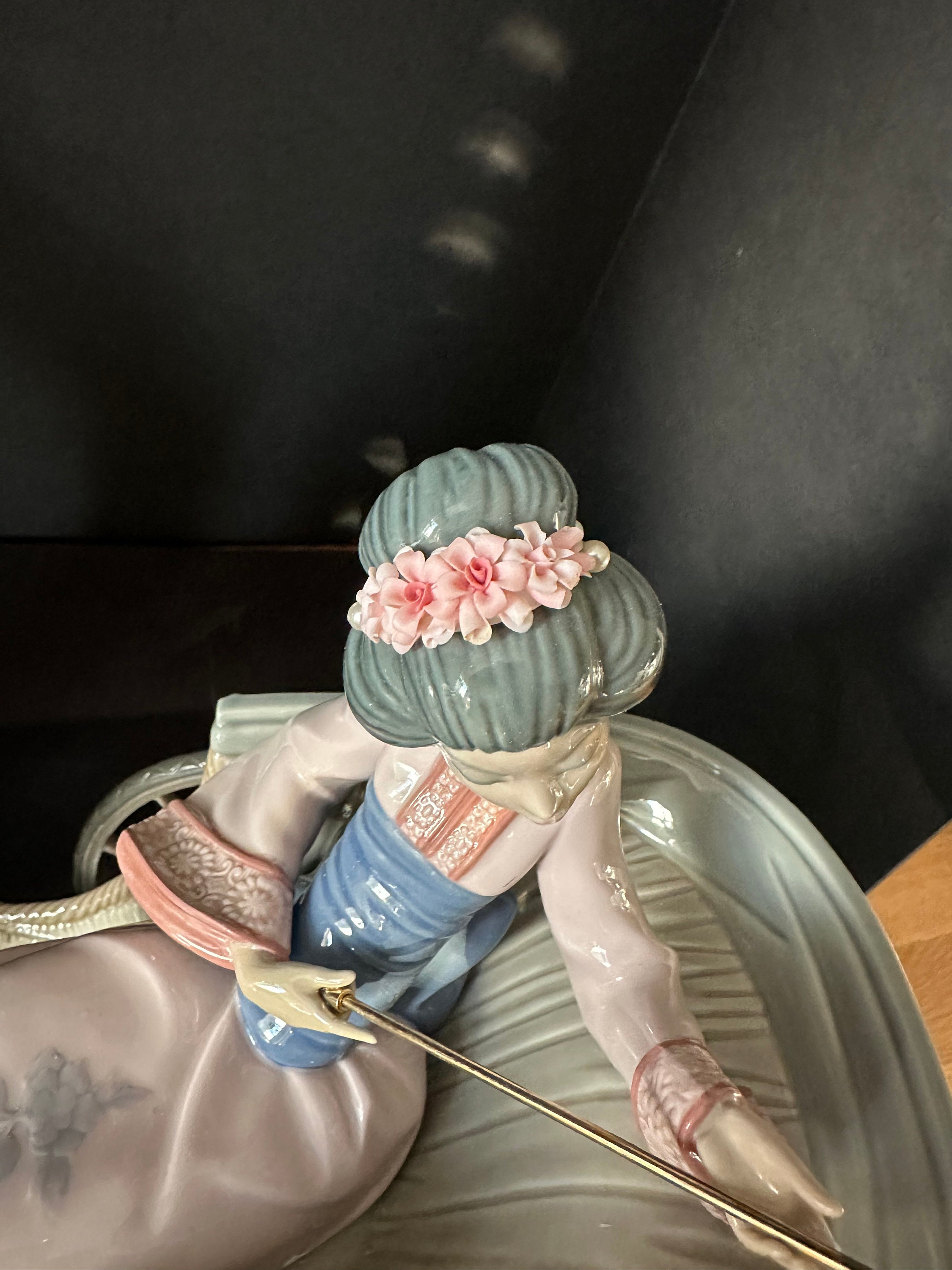 LLADRO 1383 Retired Vintage Porcelain RICKSHAW RIDE Composition on ...