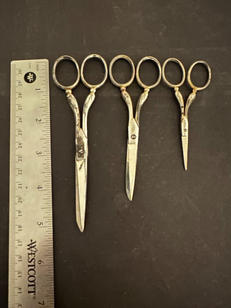 ANTIQUE Cased Set of Three Paul Schreiner Steel Sewing GERMANY SCISSORS - Etsy
