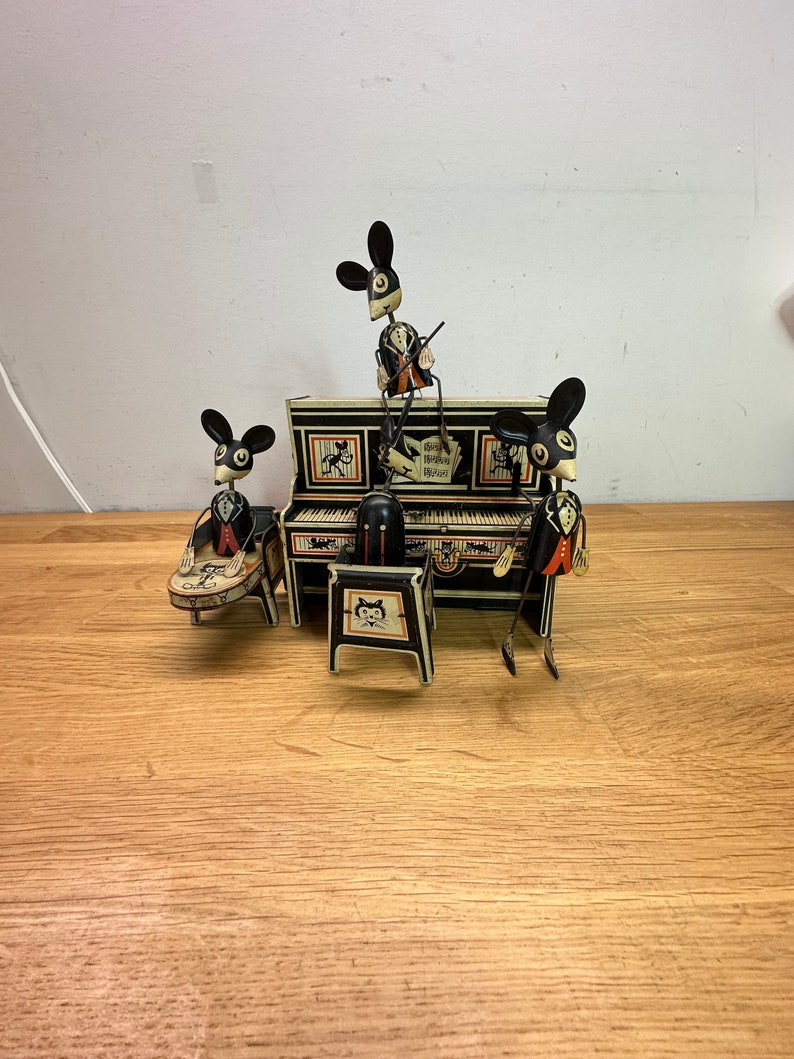 Louis MARX & Co. Antique RARE Tin Litho Wind-up Merry Makers BAND - Etsy