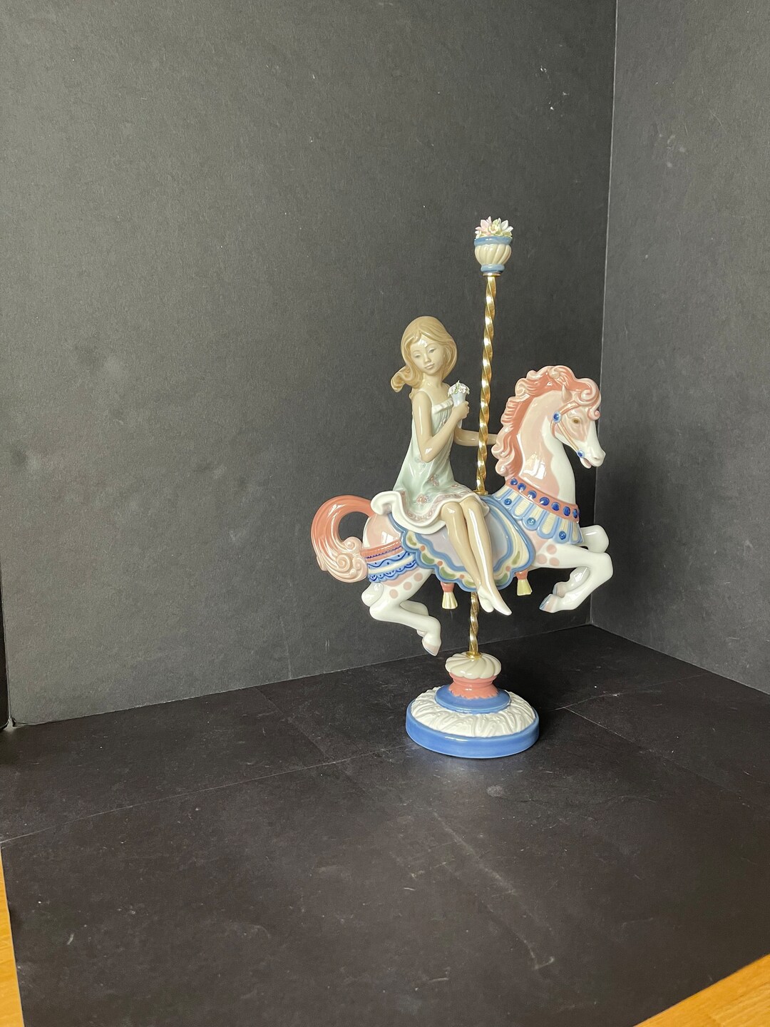 LLADRO Retired Collectibles Figurine Girl on CAROUSEL HORSE Item 1469 ...