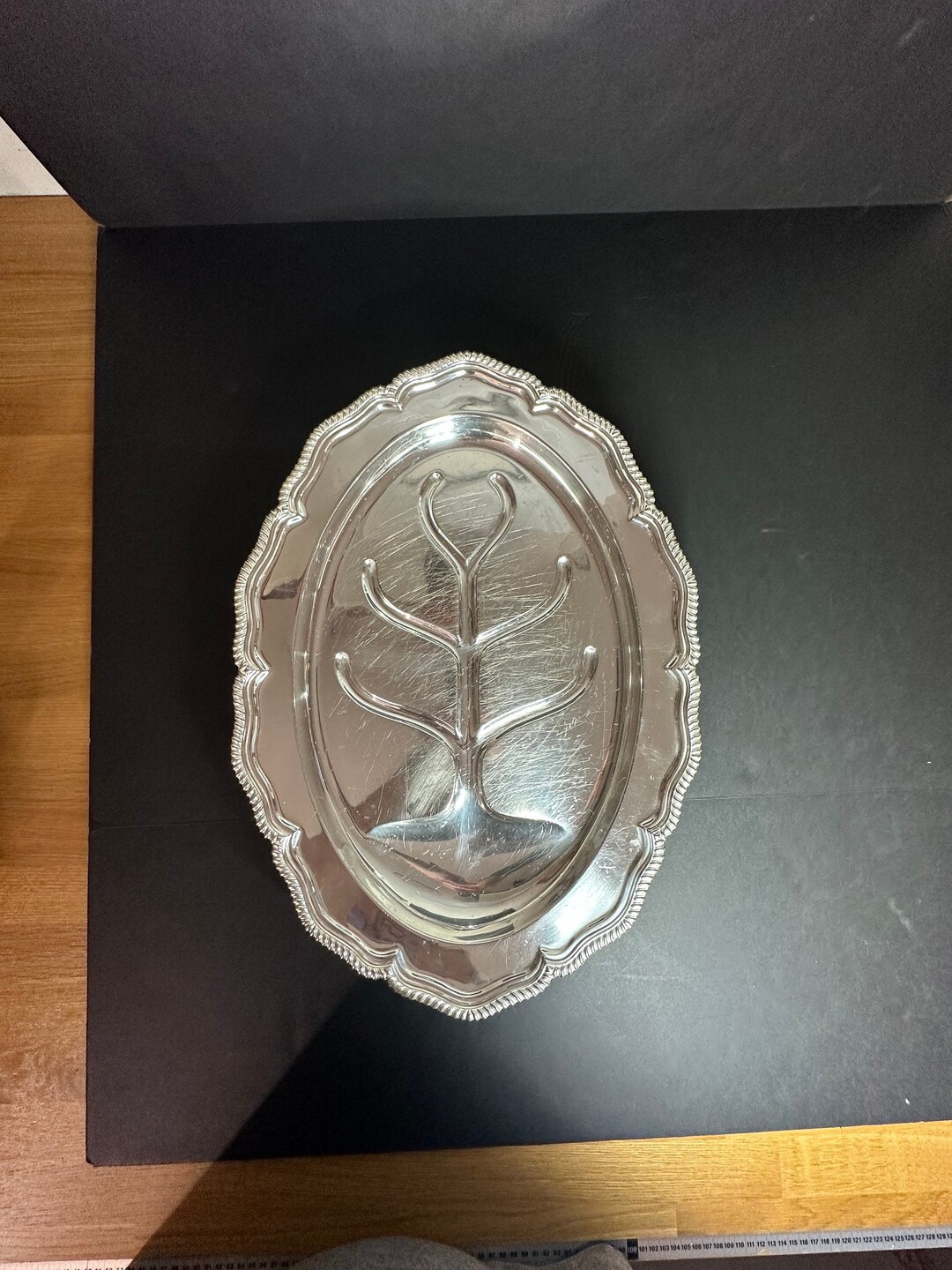 Very Large Antique TIFFANY & Co Makers 7752 SILVER Soldered EP Footed ...