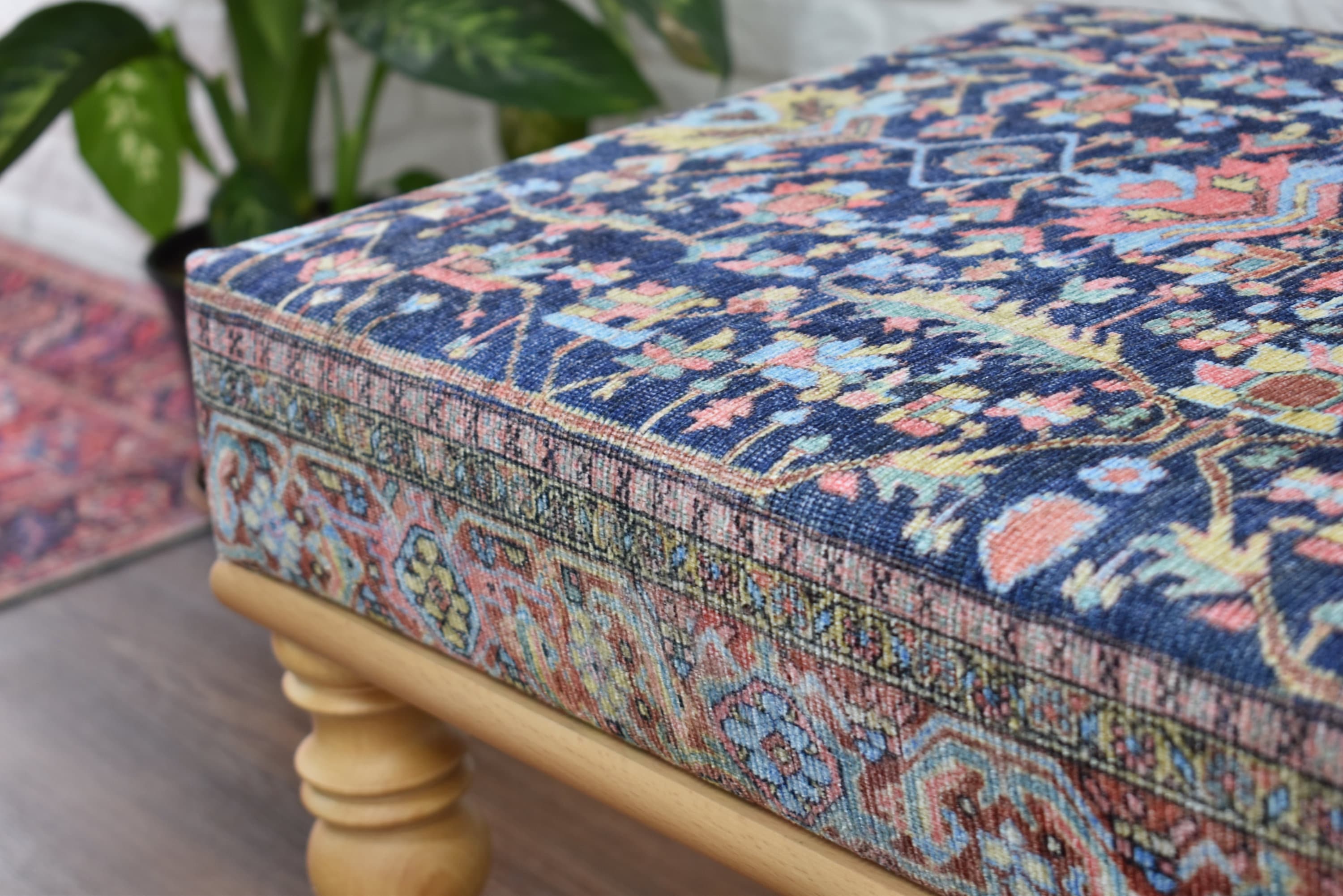 Footstool Bench / Ottoman Bench / Farmhouse Decor / Authentic - Etsy