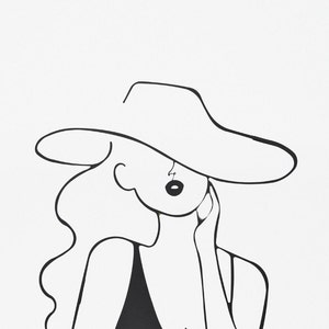 COOL LADY Line Art, Metal Wall Art, Metal Wall Decoration, Abstract ...