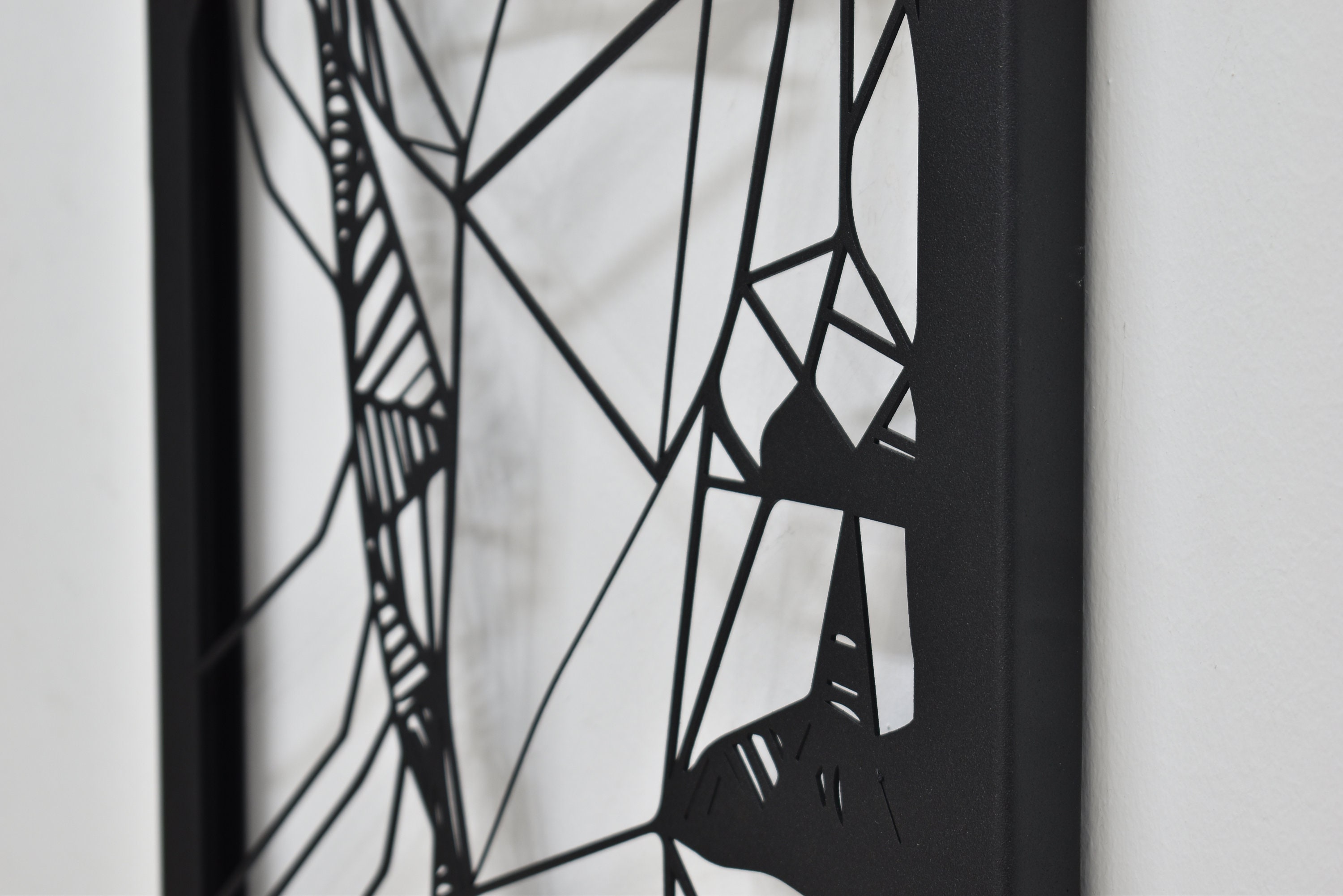 Face Metal Wall Art, Laser Cut Metal Wall Art, Abstract Face Metal Art ...