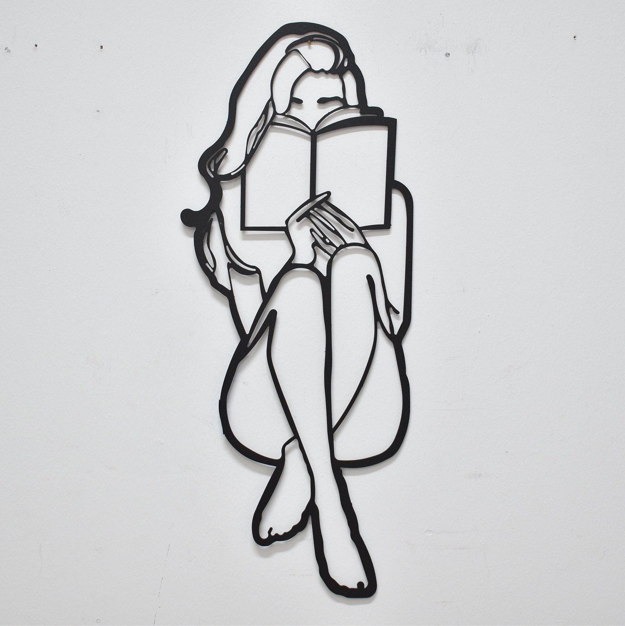 Metal Line Art Decor Metal Wall Art Women Decor Metal Wall - Etsy