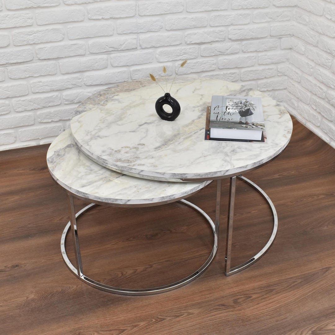 Large Coffee Tables, SET OF 2, Modern Living Room Design, High Gloss ...