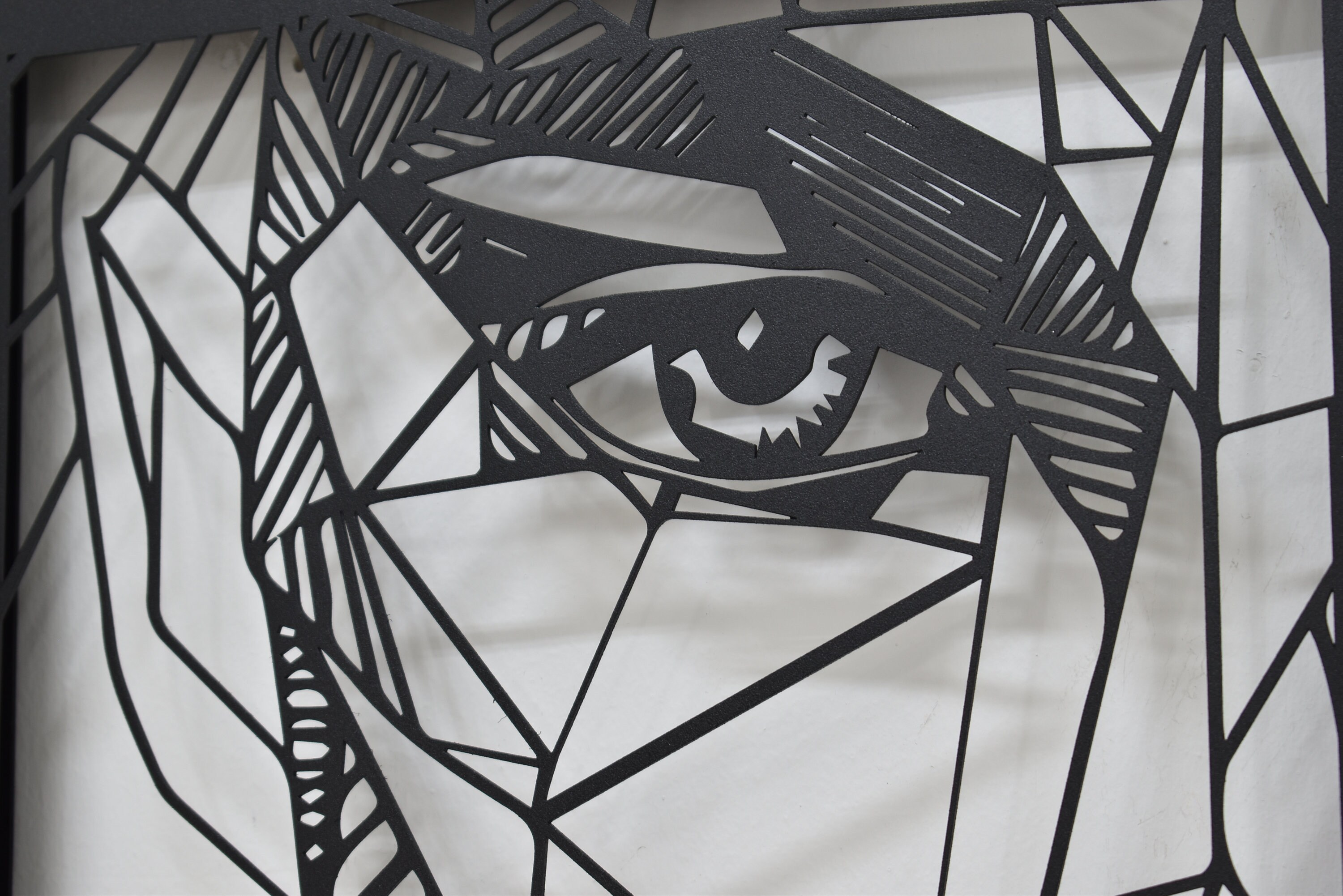 Face Metal Wall Art, Laser Cut Metal Wall Art, Abstract Face Metal Art ...