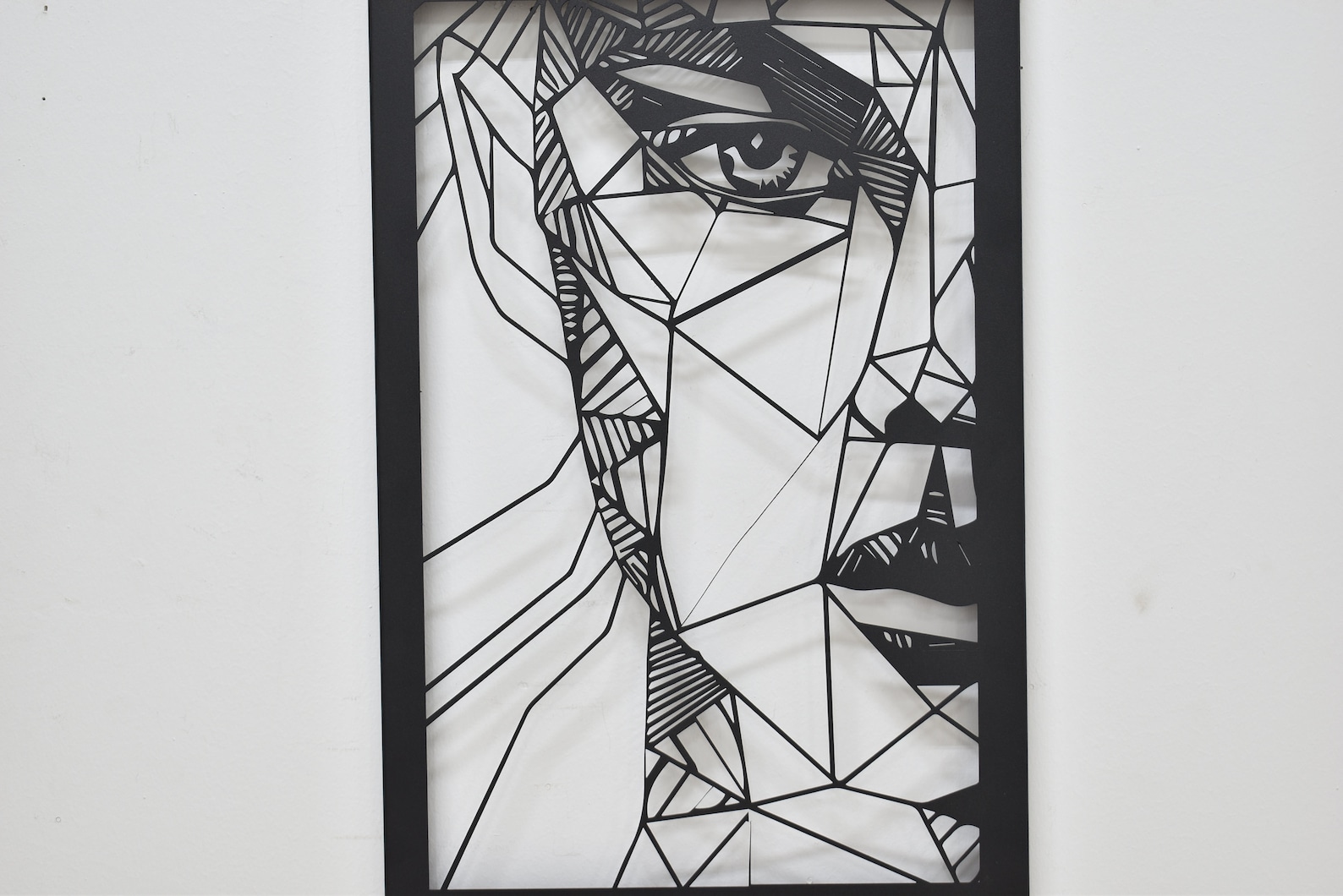 Face Metal Wall Art, Laser Cut Metal Wall Art, Abstract Face Metal Art ...