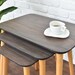 Wooden Nesting Table Set of 3, Mid Century Modern Table, Solid Wood ...