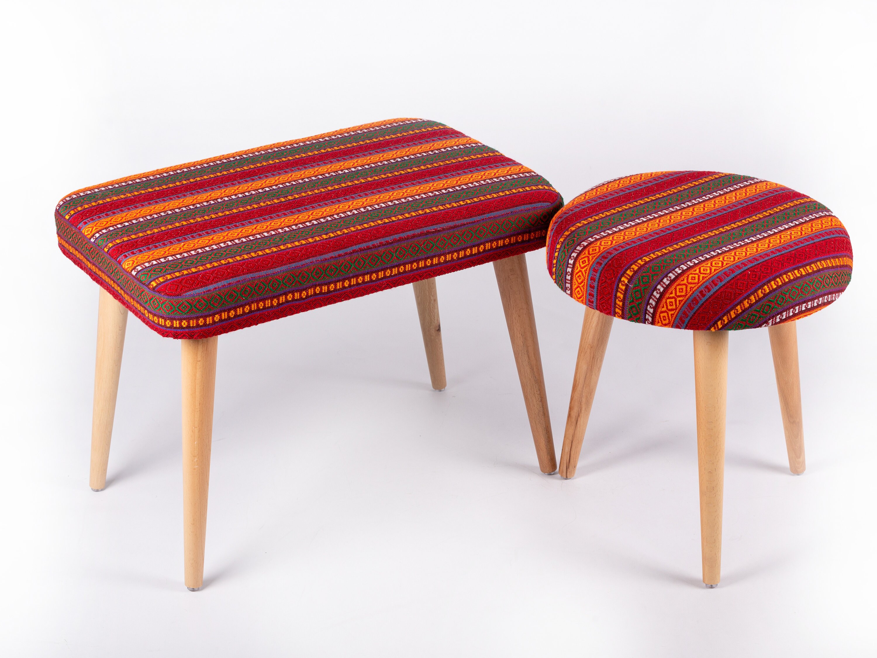 Unique Upholstered Small Ottoman Bench Quality Bench Hallway - Etsy