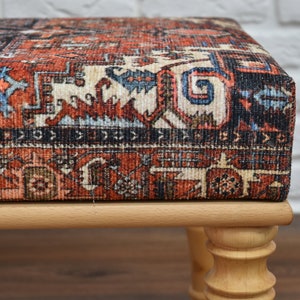 Ottoman Bench / Piano Bench / Persian Rug Bench / Boho Chair / Handmade ...