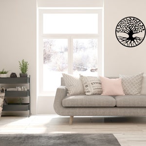 Metal Tree of Life Wall Art Tree of Life Wall Decor Metal Sign Round ...
