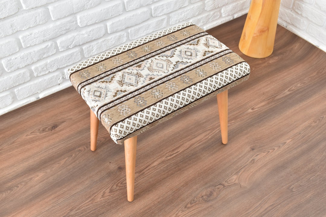 Farmhouse Stool, Ottoman Stool, Entry Bench, Vanity Chair, Footstool ...