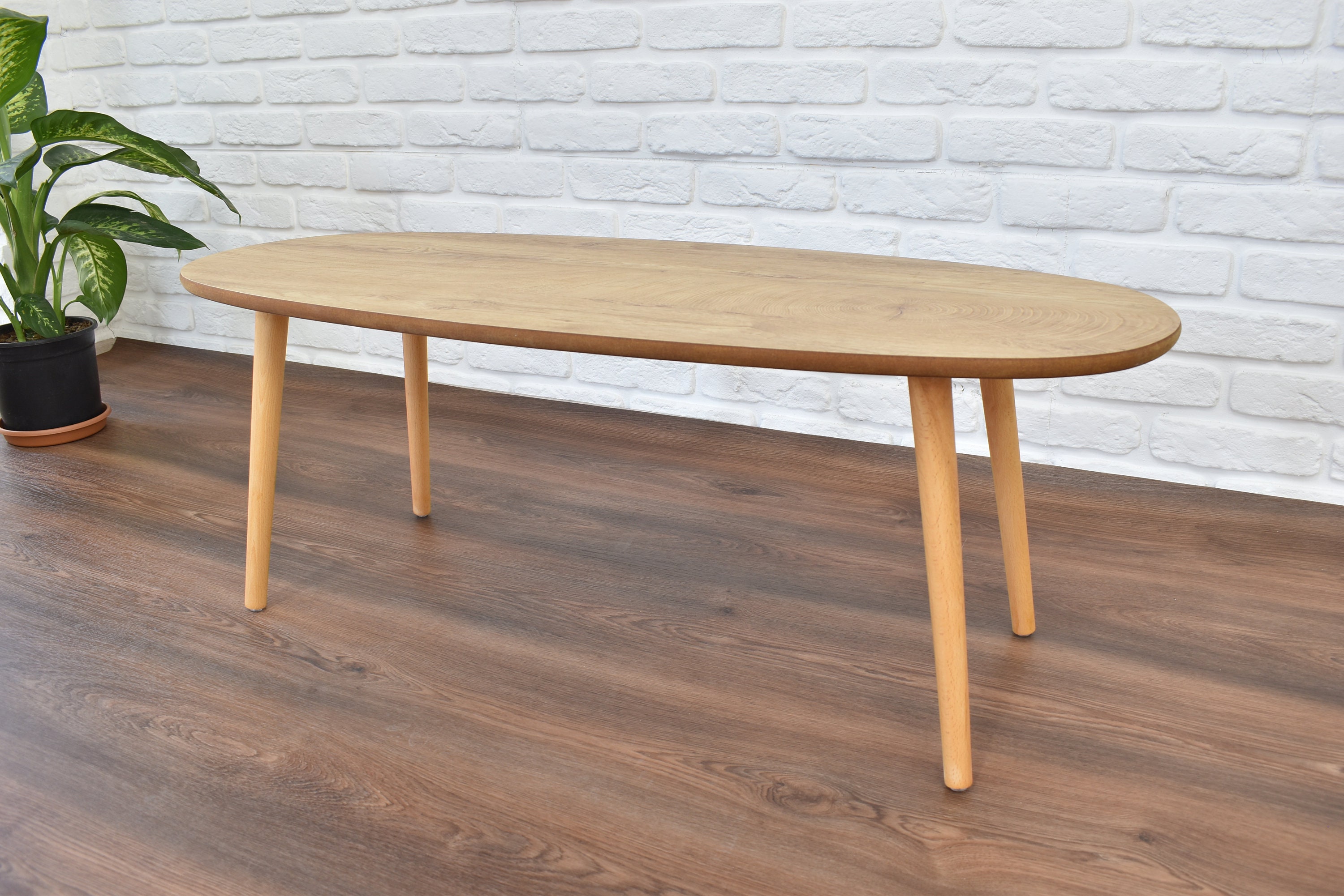 Wooden Accent Table in Modern Style, Wooden End Table, Living Room ...