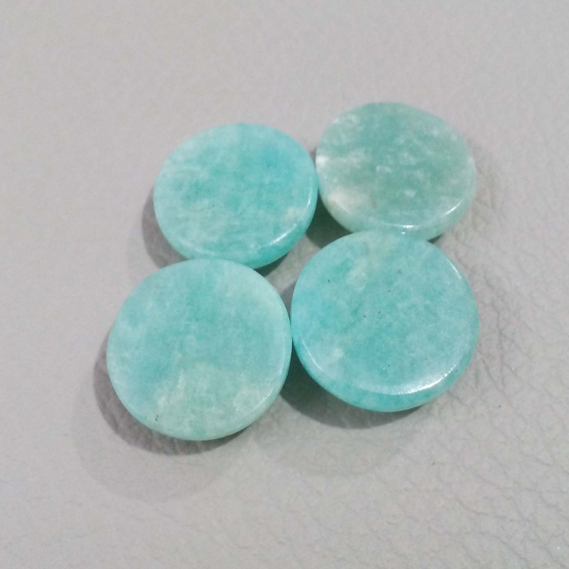 Green Amazonite Lot Gemstone Round Shape Amazonite Cabochon | Etsy