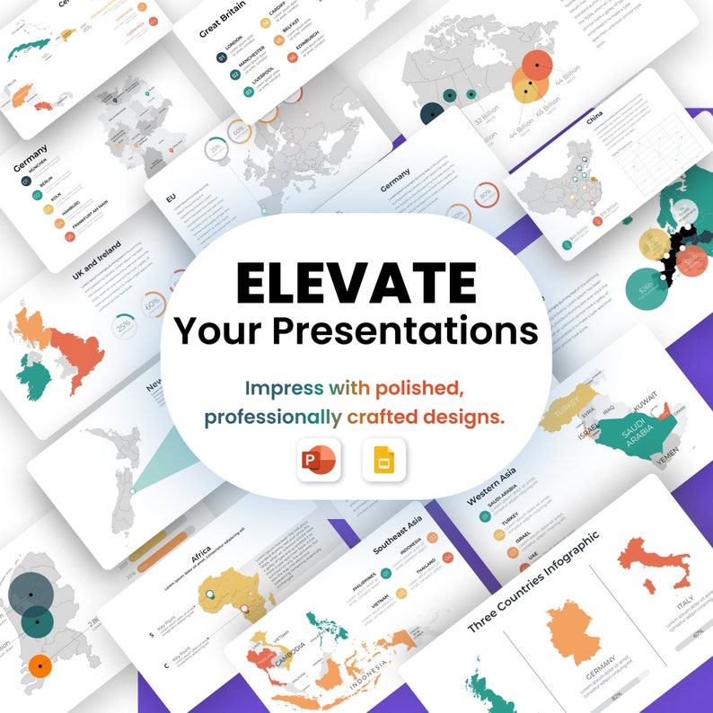 110+ MAP INFOGRAPHICS Powerpoint Presentation Templates PPT Fully ...