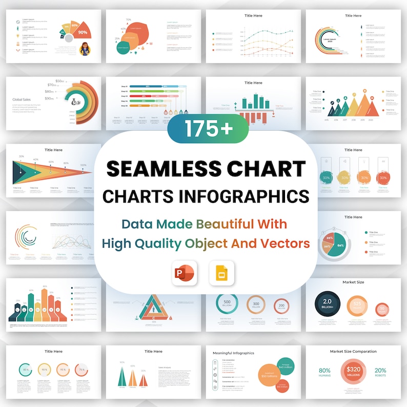 175+ Powerpoint Slides With Charts and Data Distribution Infographics ...