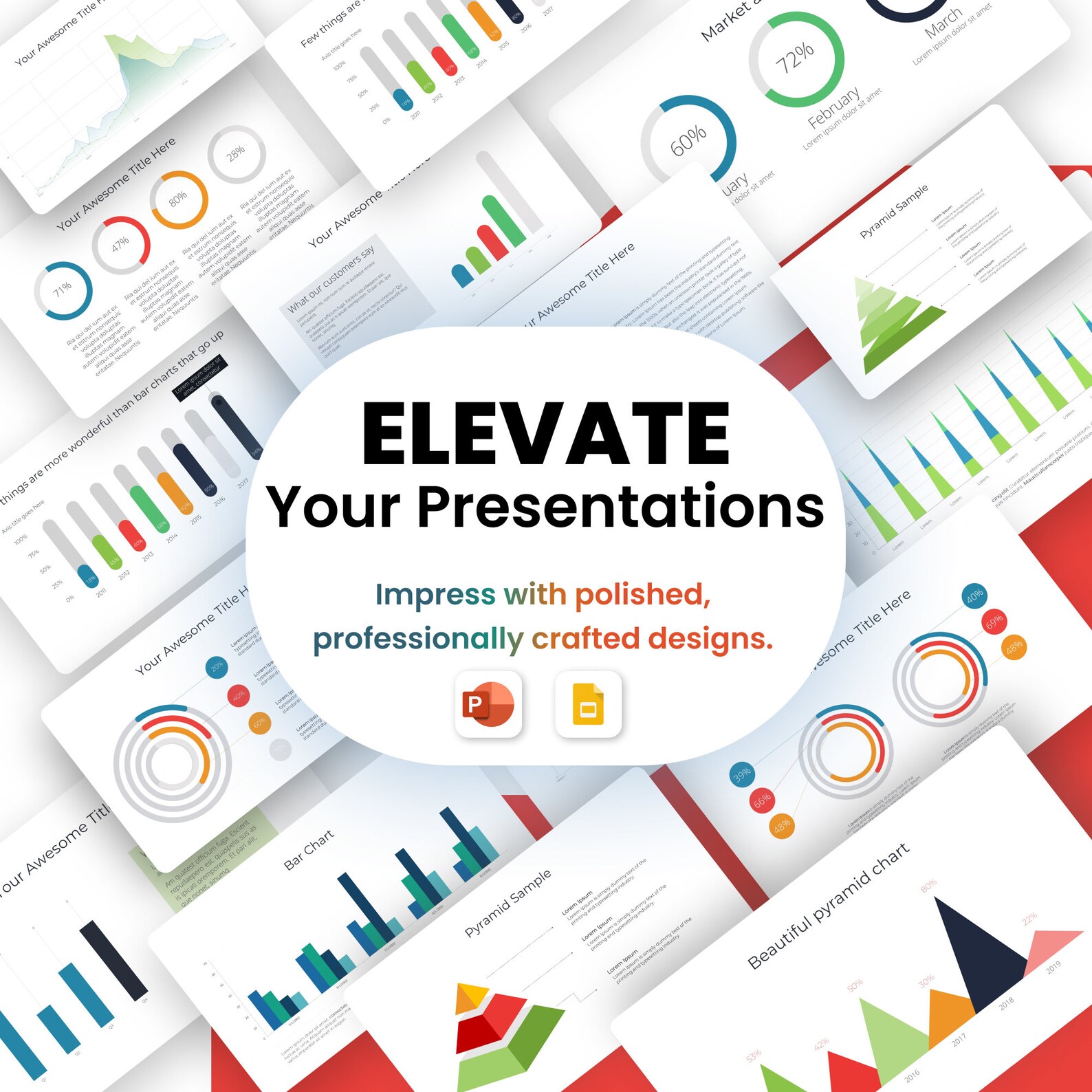 175+ Powerpoint Slides With Charts and Data Distribution Infographics ...