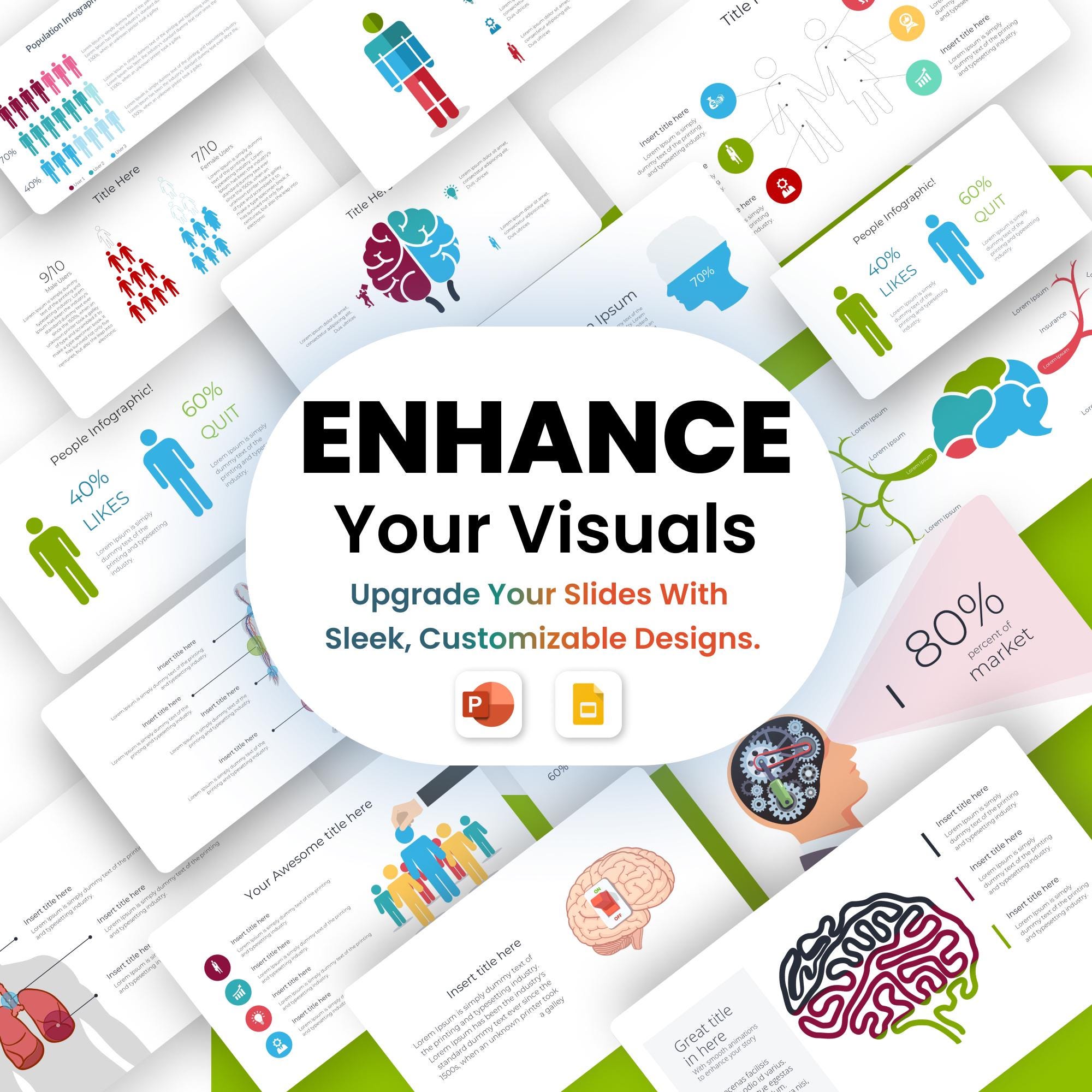 35 Human Brain and Body Most Attractive Infographics Powerpoint Slides ...