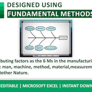 Professional Fishbone Diagram Excel Sheet Template for Root Cause ...