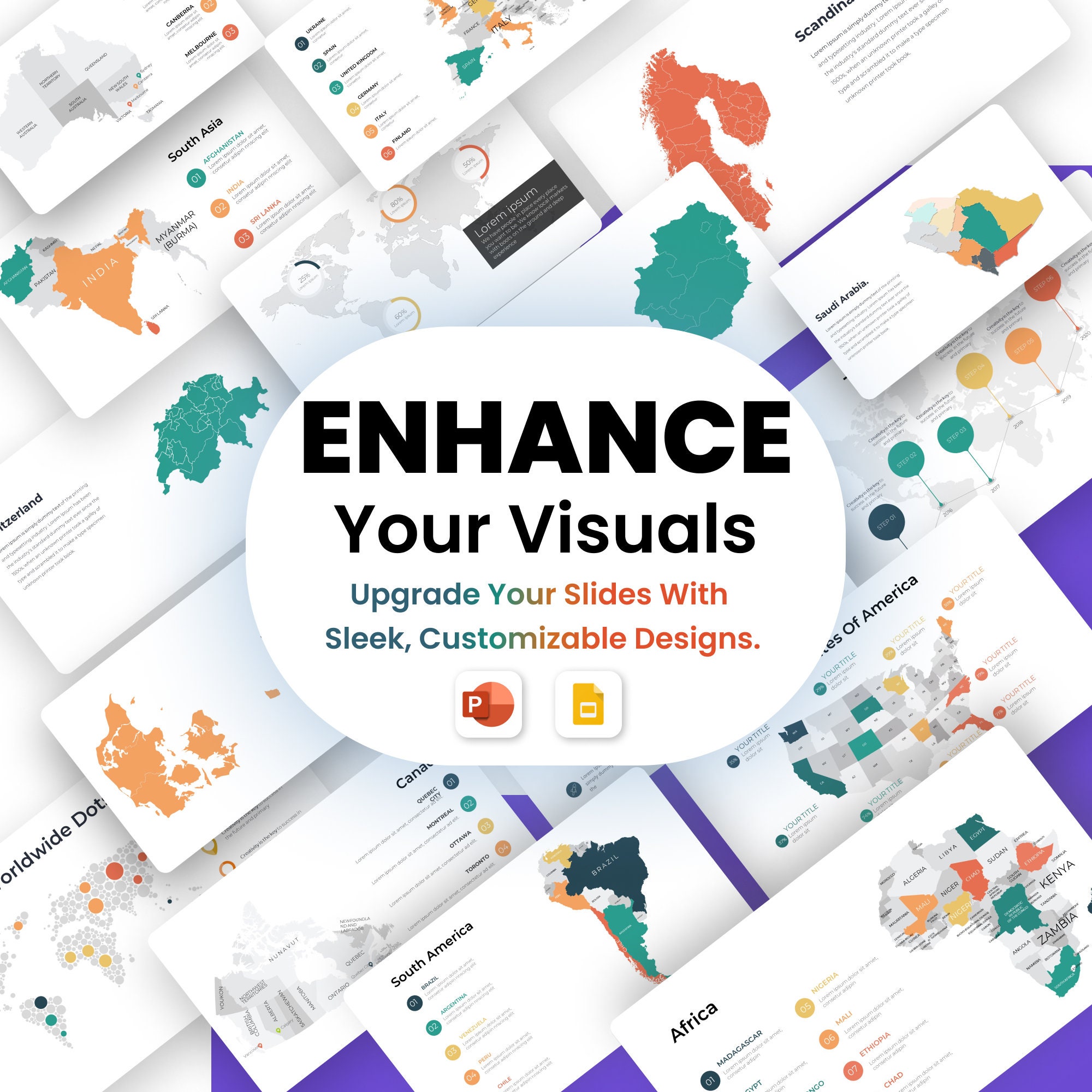 110+ MAP INFOGRAPHICS Powerpoint Presentation Templates PPT Fully ...