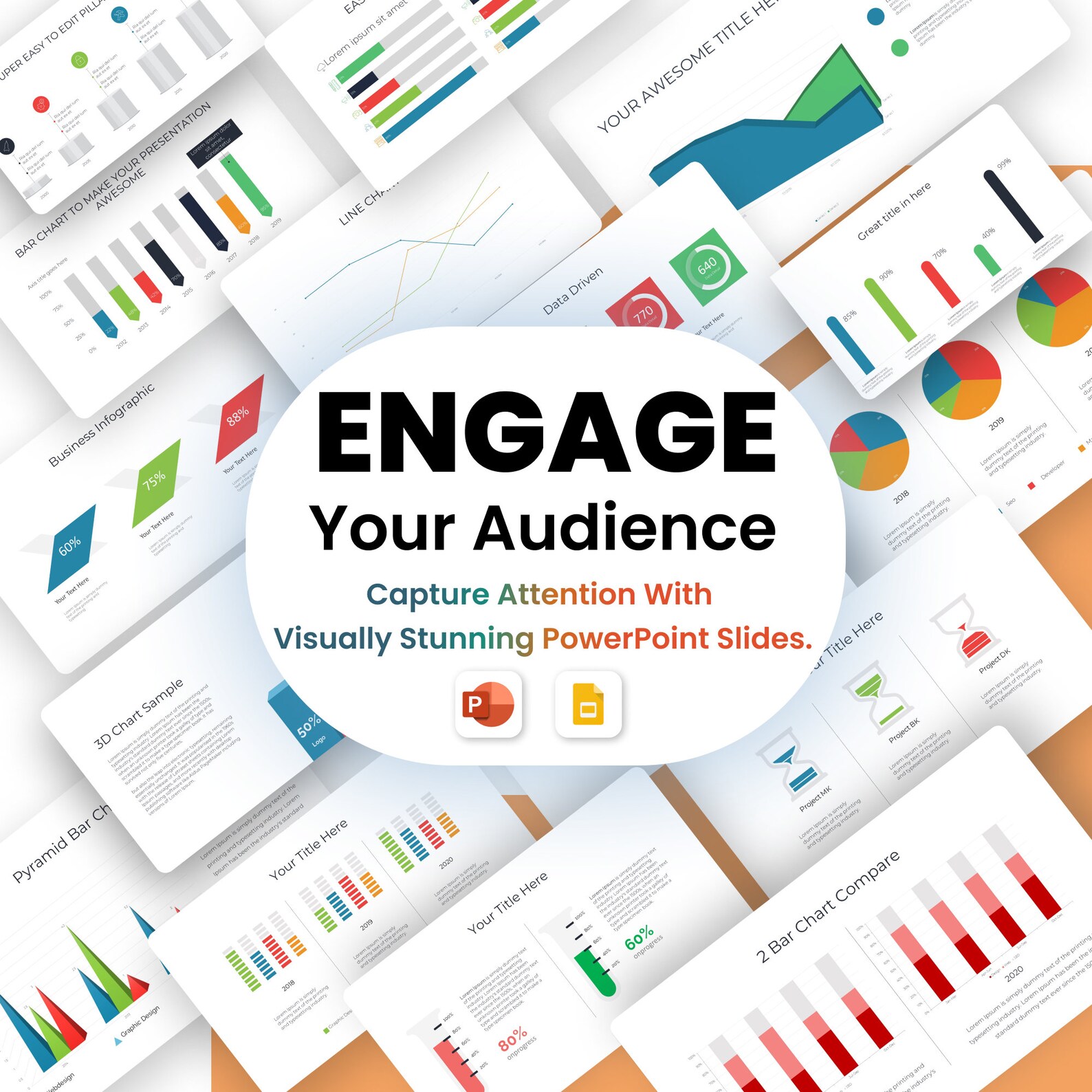 175+ Powerpoint Slides With Charts and Data Distribution Infographics ...
