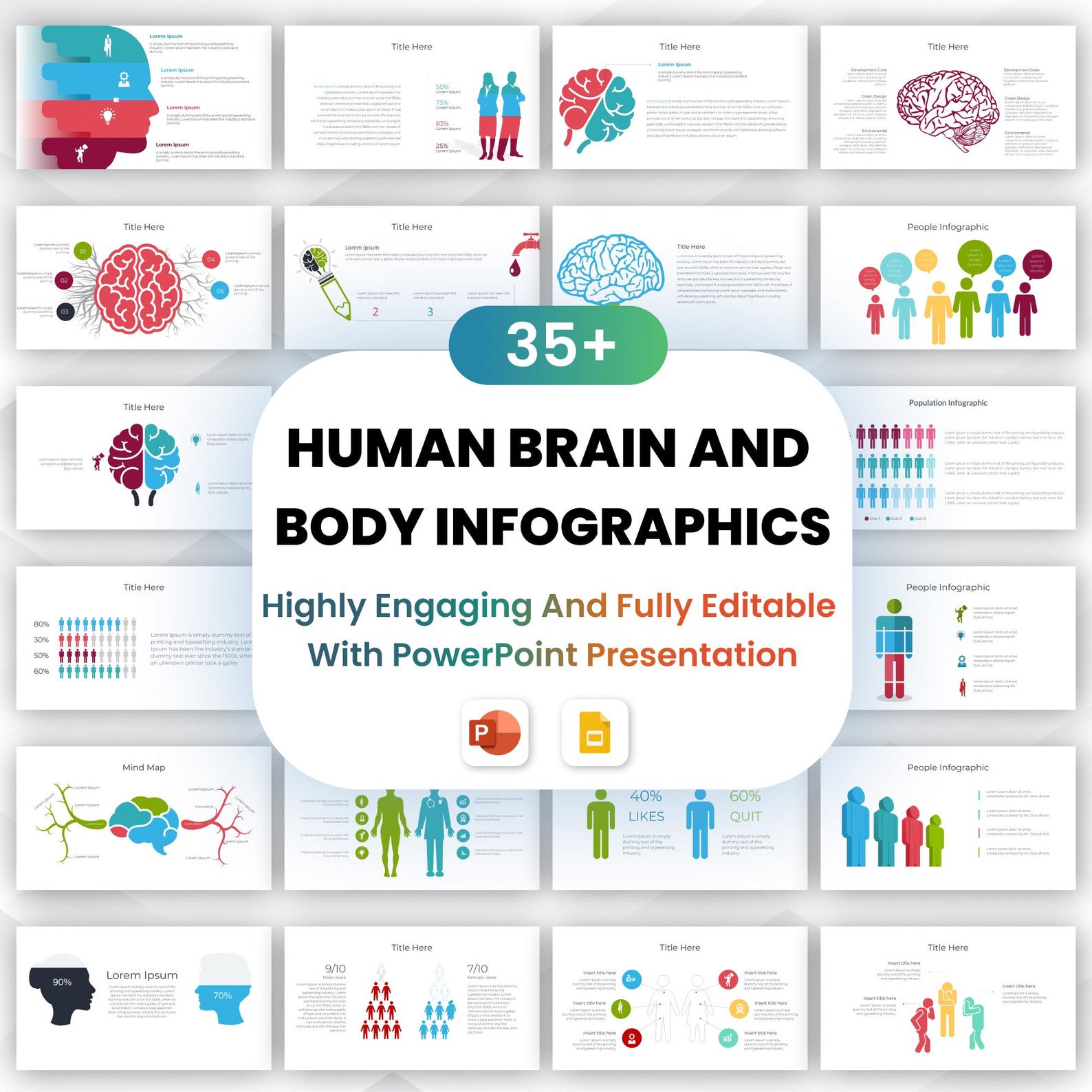 35 Human Brain and Body Most Attractive Infographics Powerpoint Slides ...