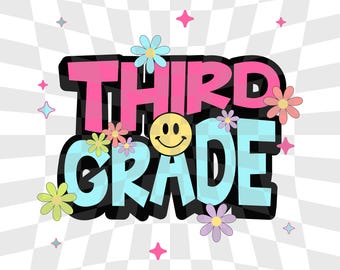 Second Grade Png ,retro Back to School Bundle, Second Grade, First Day ...