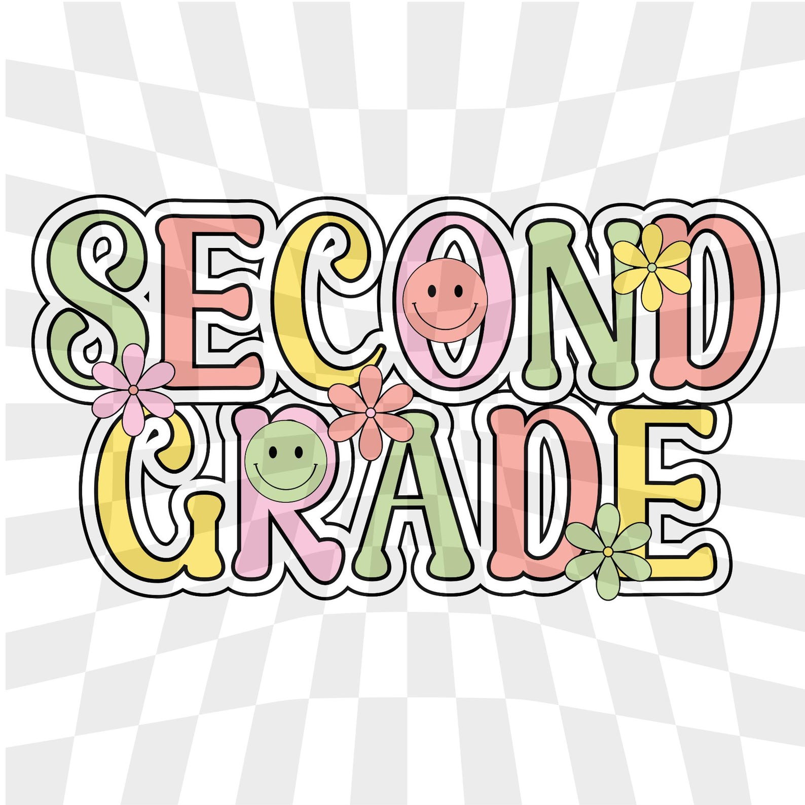 Second Grade PNG Image, Back to School Second Grade Design, Retro Back ...